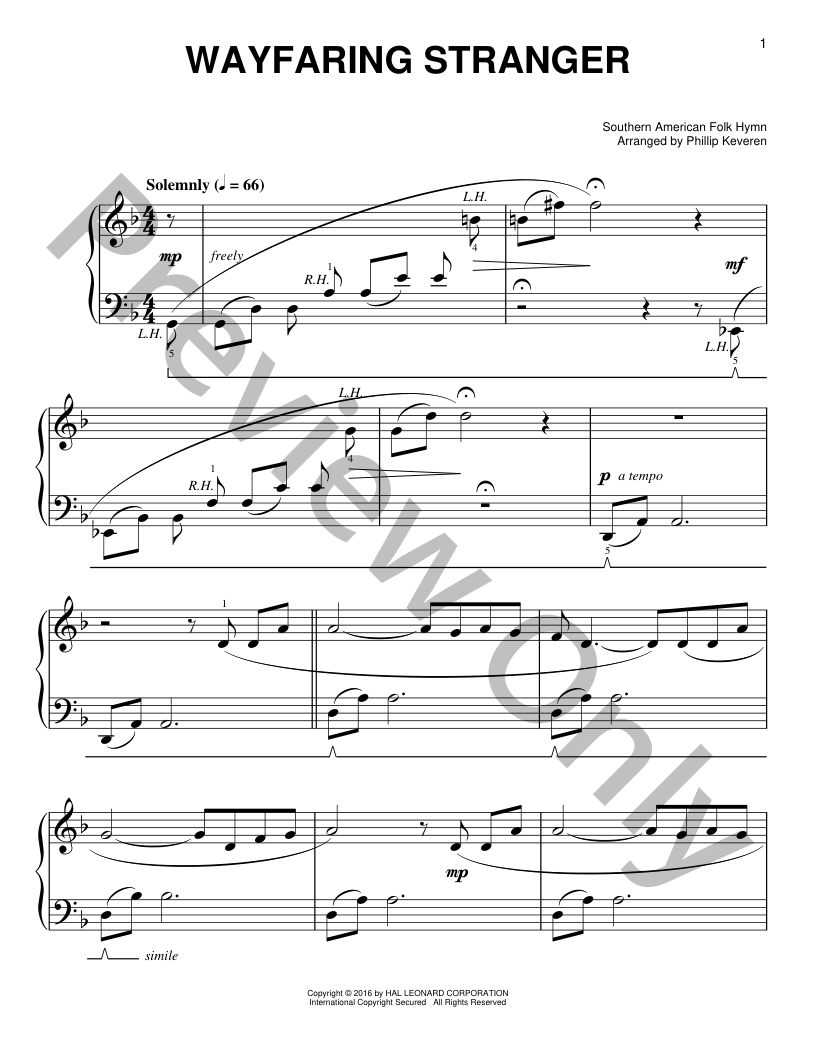 Wayfaring Stranger | J.W. Pepper