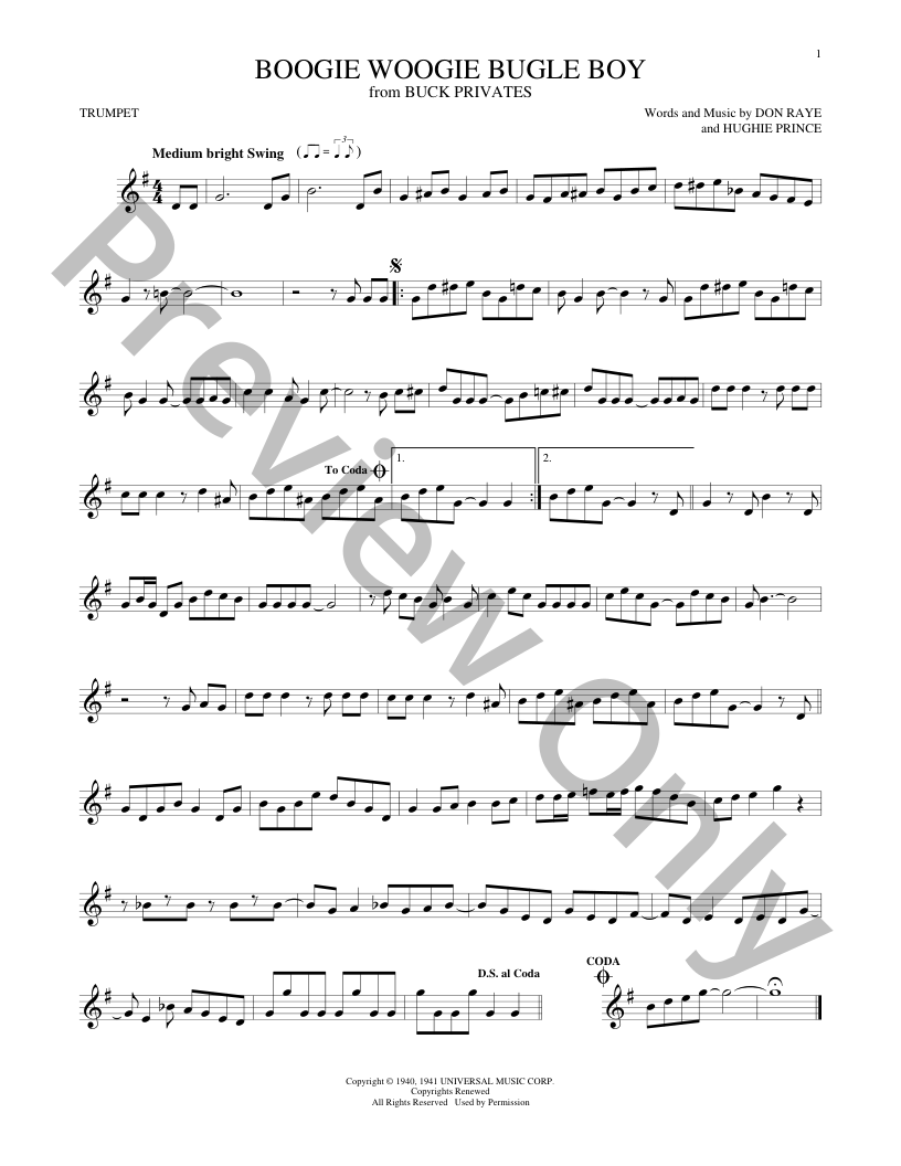 Boogie Woogie Bugle Boy | J.W. Pepper