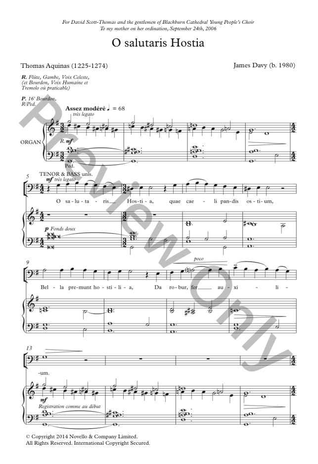 O Salutaris Hostia | J.W. Pepper