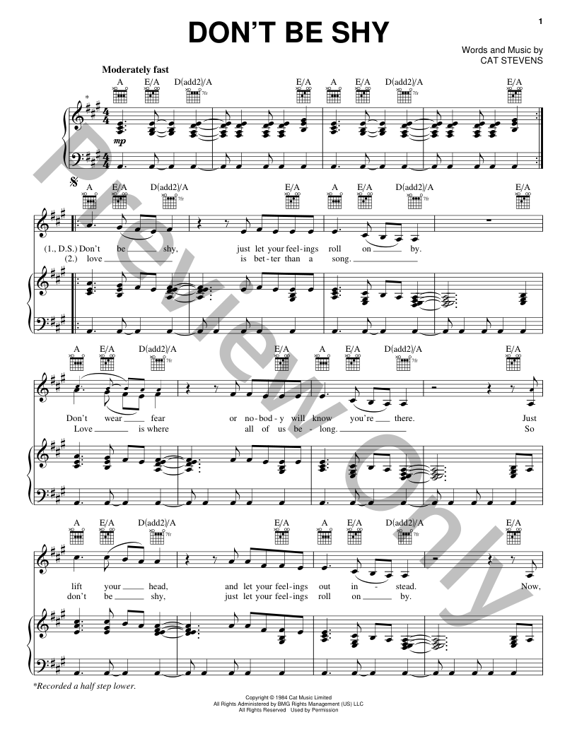 Don't Be Shy | J.W. Pepper