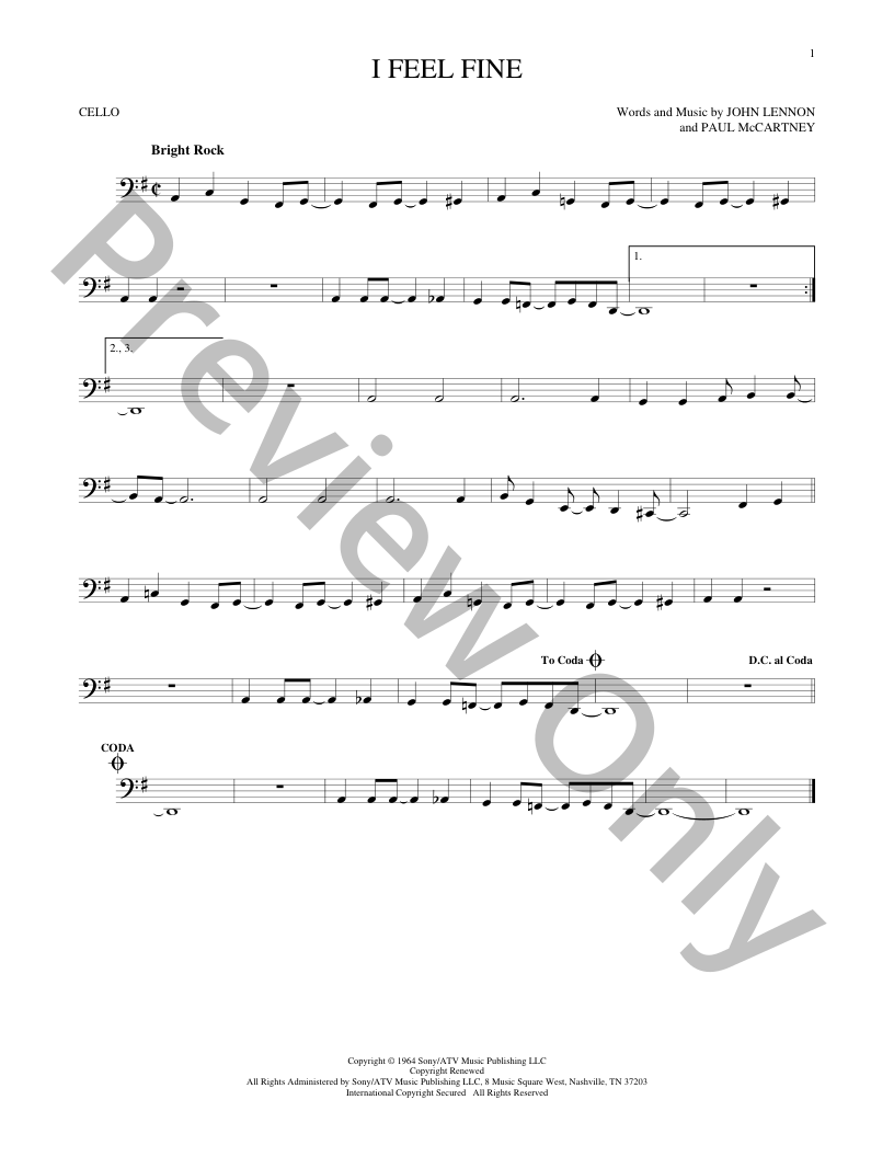 I Feel Fine Sheet Music | J.W. Pepper