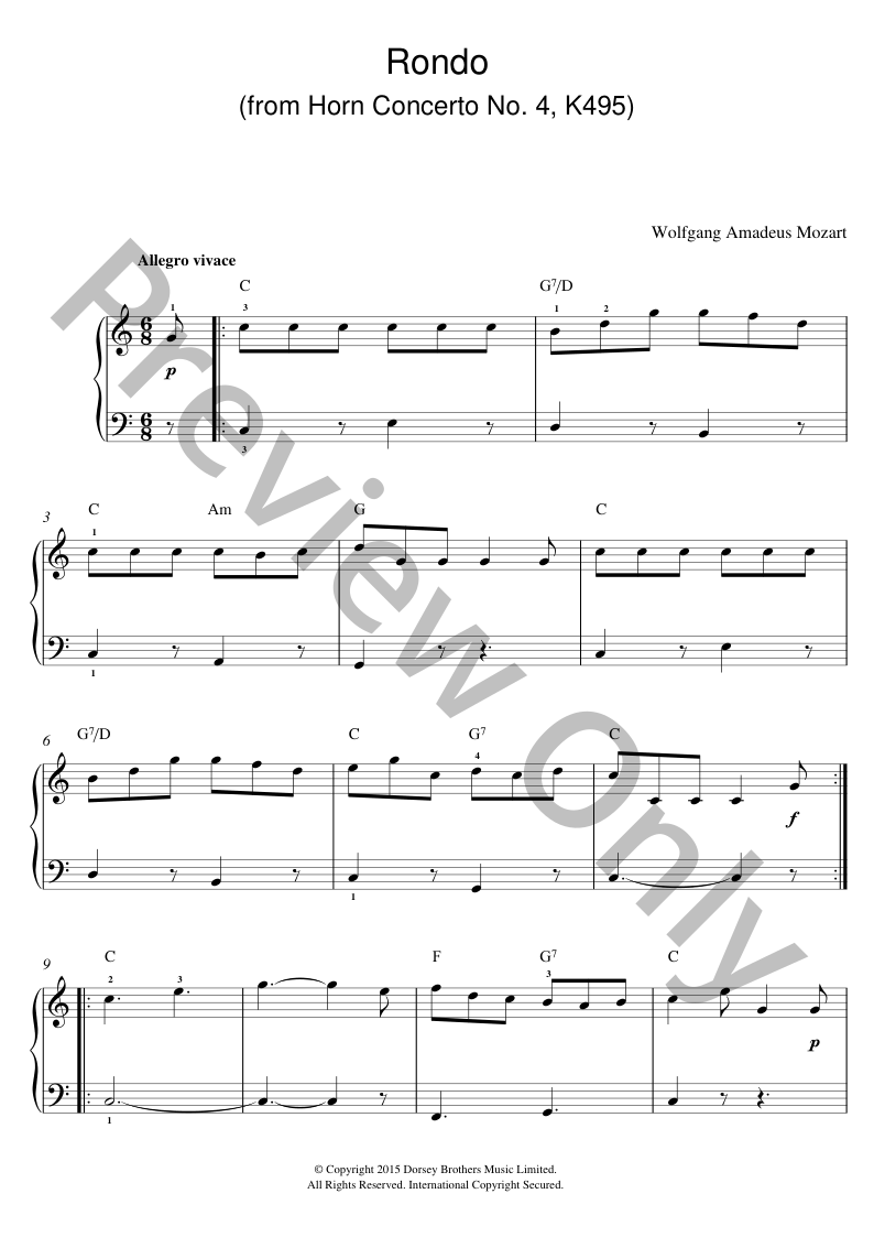 Rondo from Horn Concerto #4, K 495 | J.W. Pepper