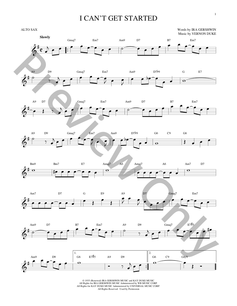 I Can't Get Started | J.W. Pepper