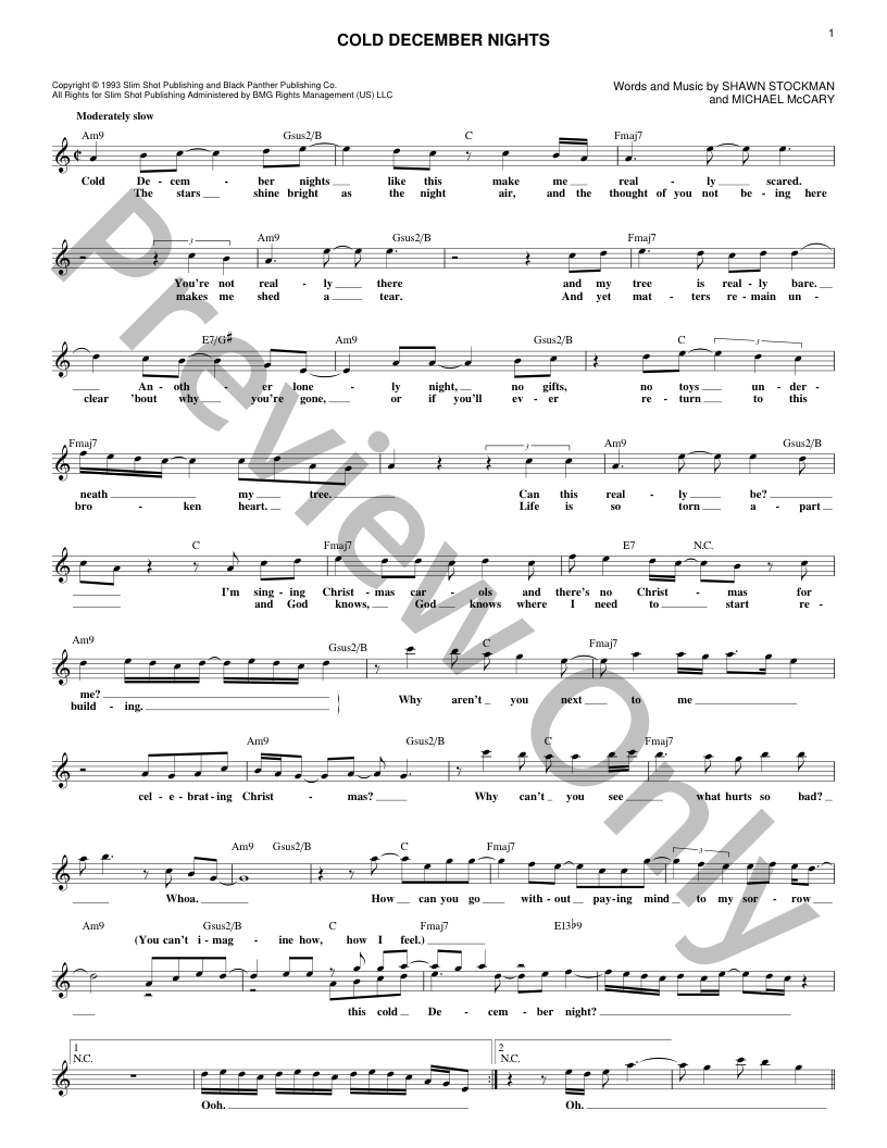 Cold December Nights | J.W. Pepper