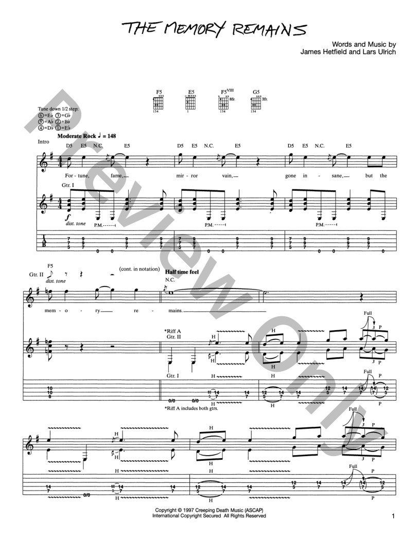 The Memory Remains | J.W. Pepper