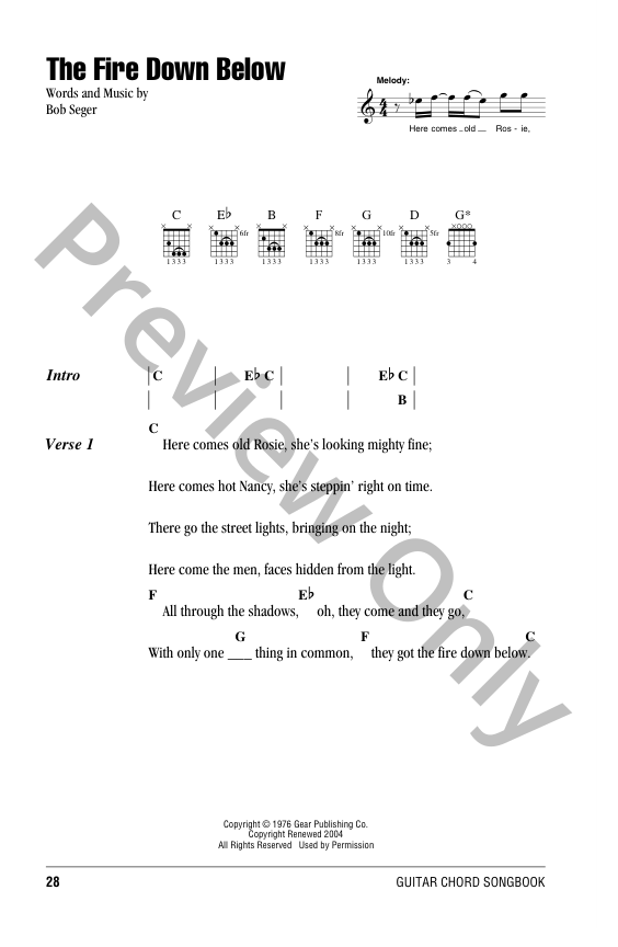 The Fire Down Below Guitar/Fretted Sheet Music | J.W. Pepper