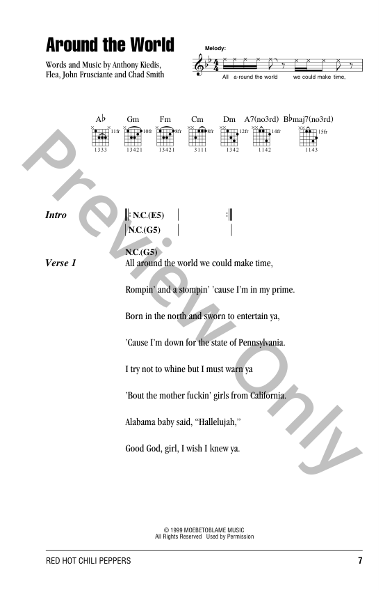 Around The World Guitar/Fretted Sheet Music | J.W. Pepper
