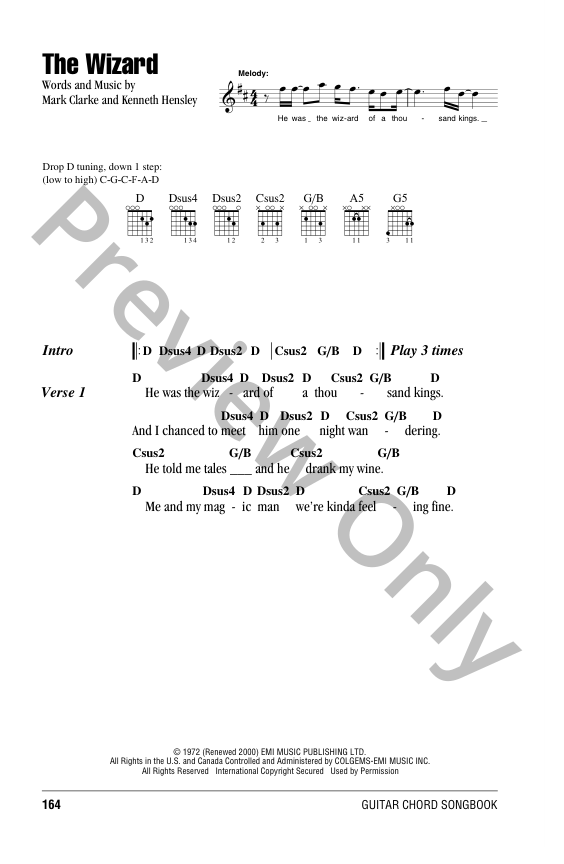 The Wizard Guitar/Fretted Sheet Music | J.W. Pepper