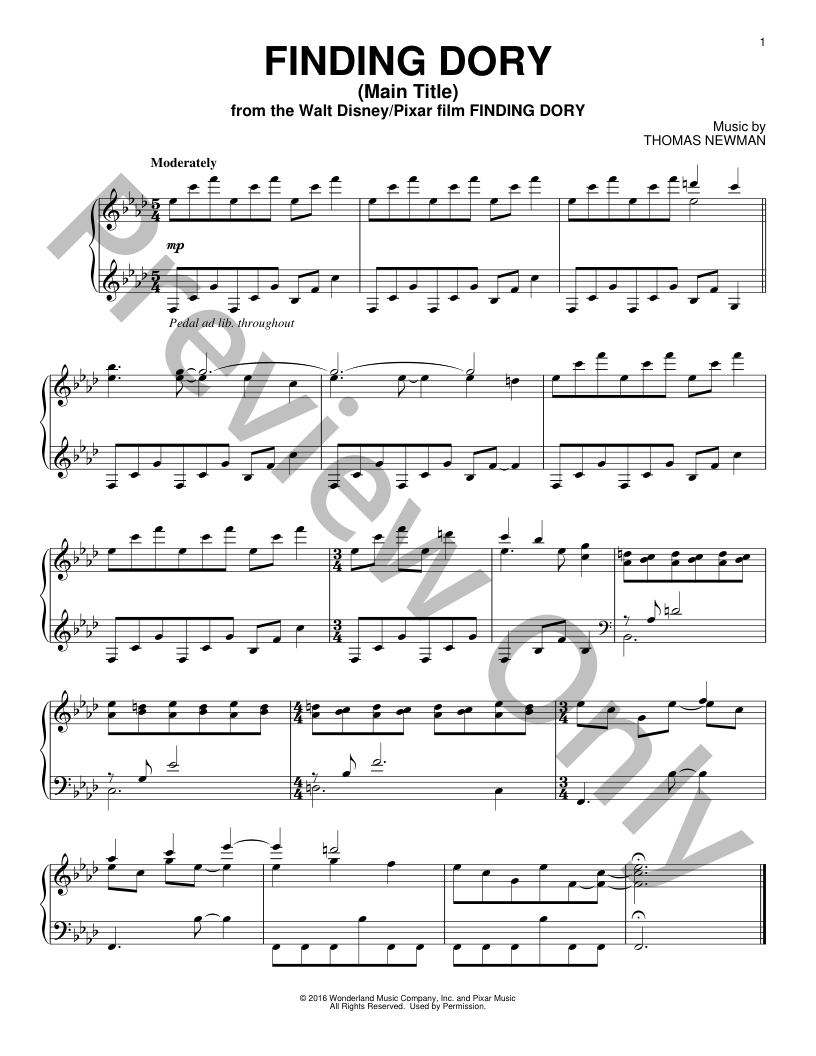 Finding Dory (Main Title) | J.W. Pepper