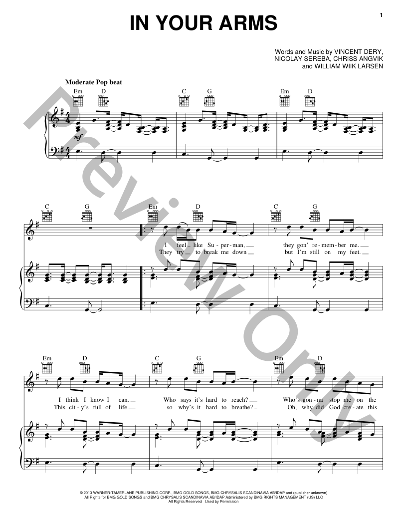 In Your Arms | J.W. Pepper