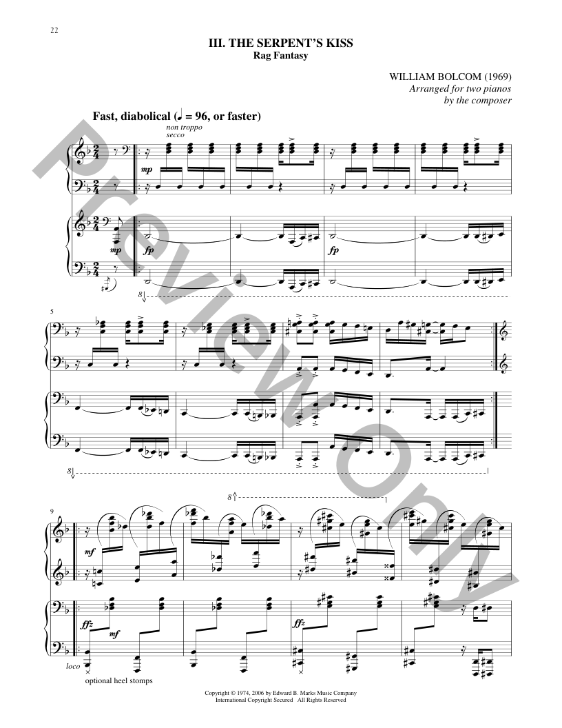 The Serpent's Kiss Piano Sheet Music | J.W. Pepper