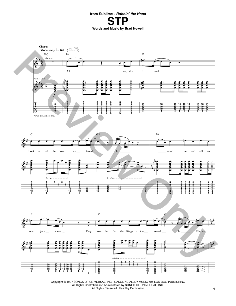 STP Guitar/Fretted Sheet Music | J.W. Pepper