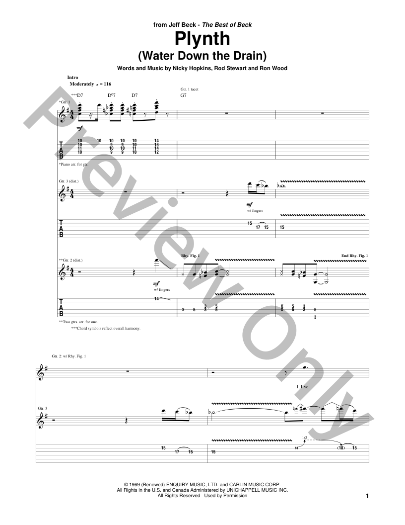 Plynth (Water Down The Drain) | J.W. Pepper