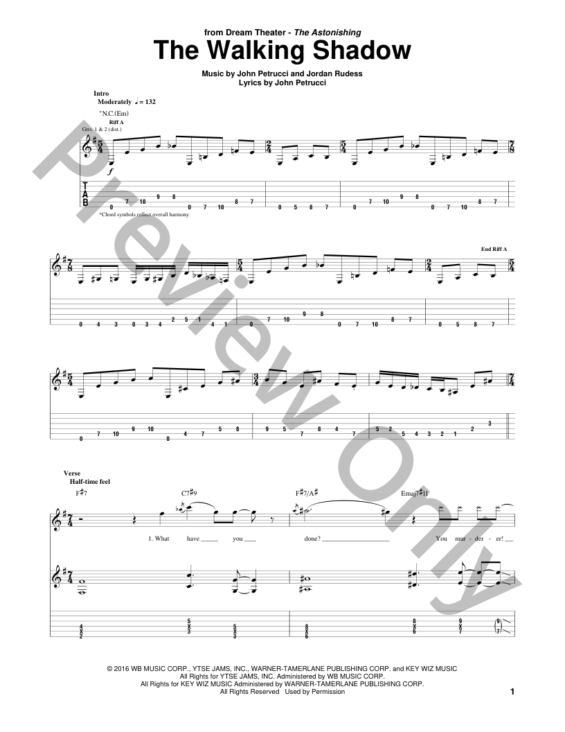 The Walking Shadow | J.W. Pepper