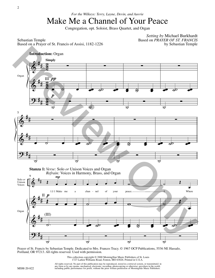 Make Me a Channel of Your Peace | J.W. Pepper