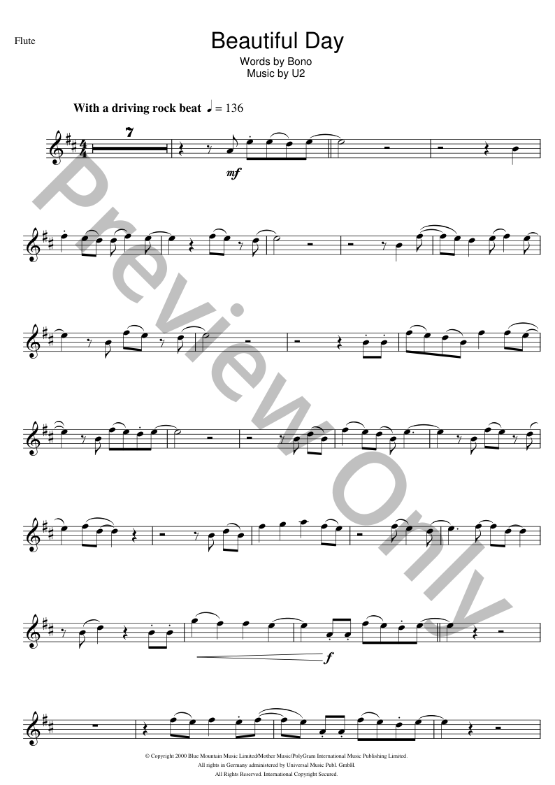 Beautiful Day Sheet Music | J.W. Pepper