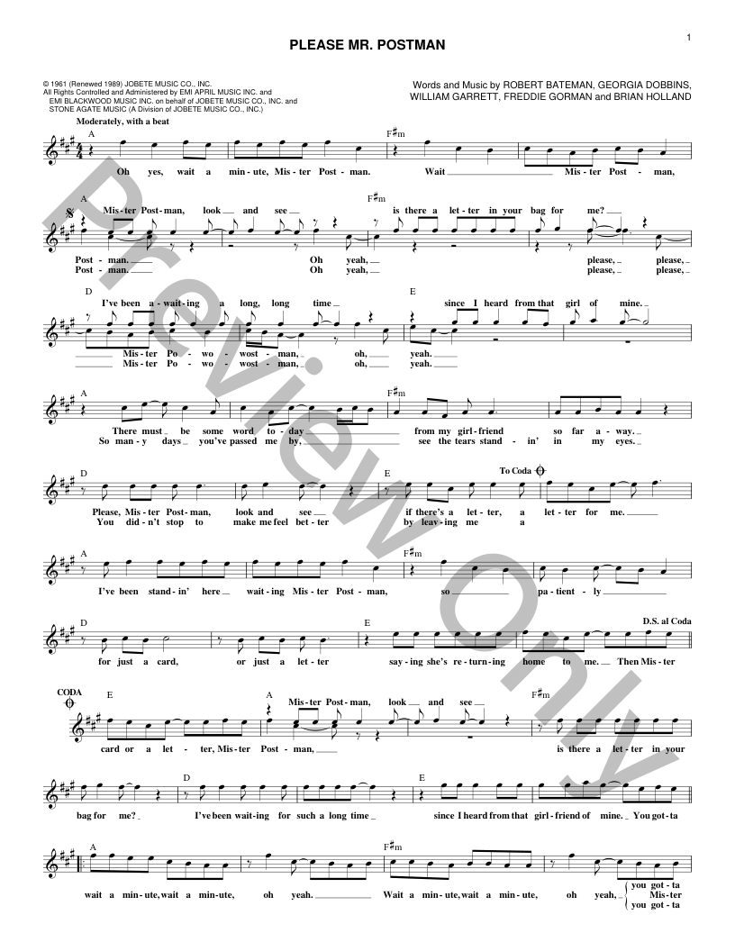 Please Mister Postman | J.W. Pepper