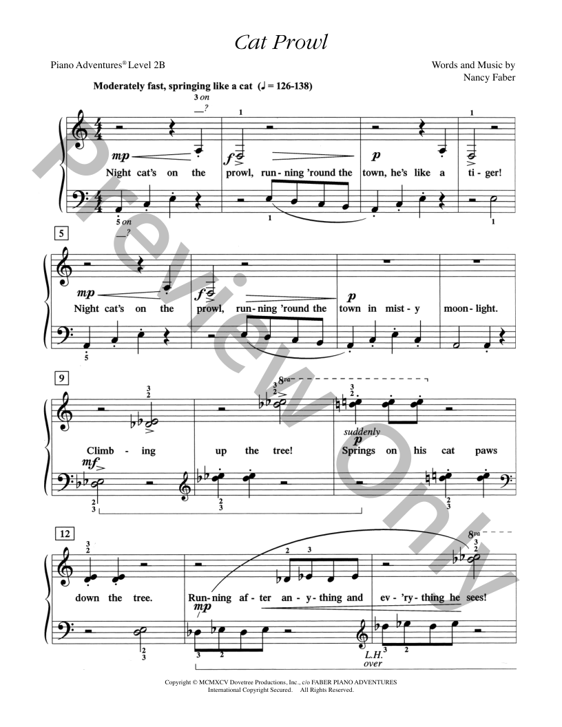 Cat Prowl Piano Sheet Music | J.W. Pepper