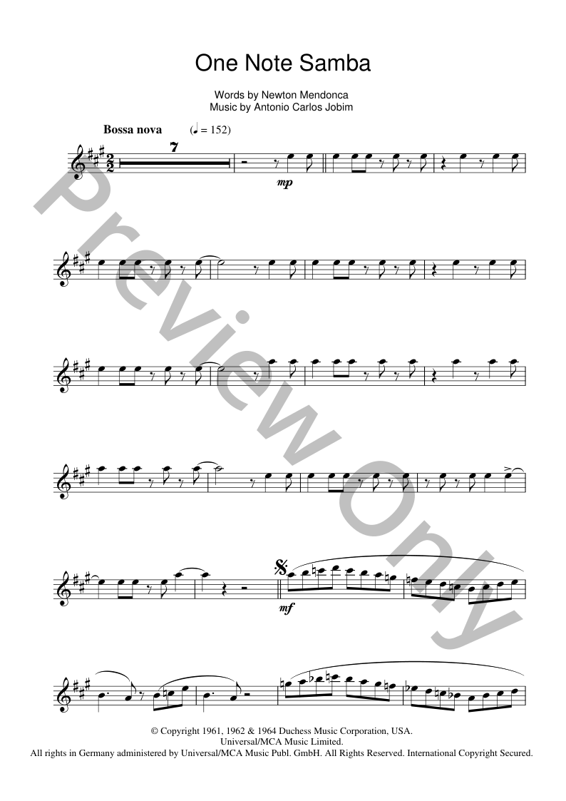 One Note Samba (Samba De Uma Nota) | J.W. Pepper