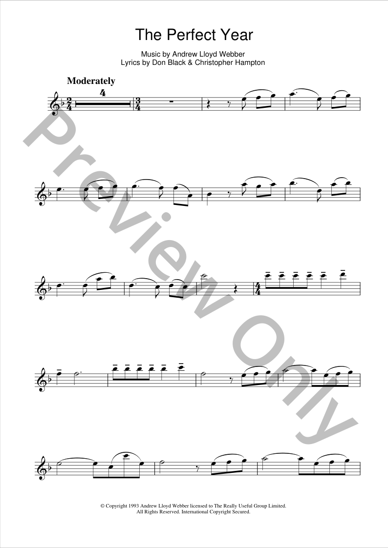 The Perfect Year Sheet Music | J.W. Pepper