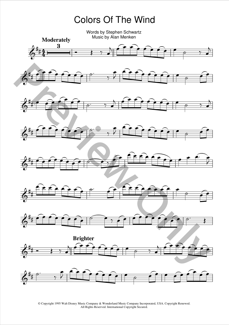 Colors Of The Wind | J.W. Pepper