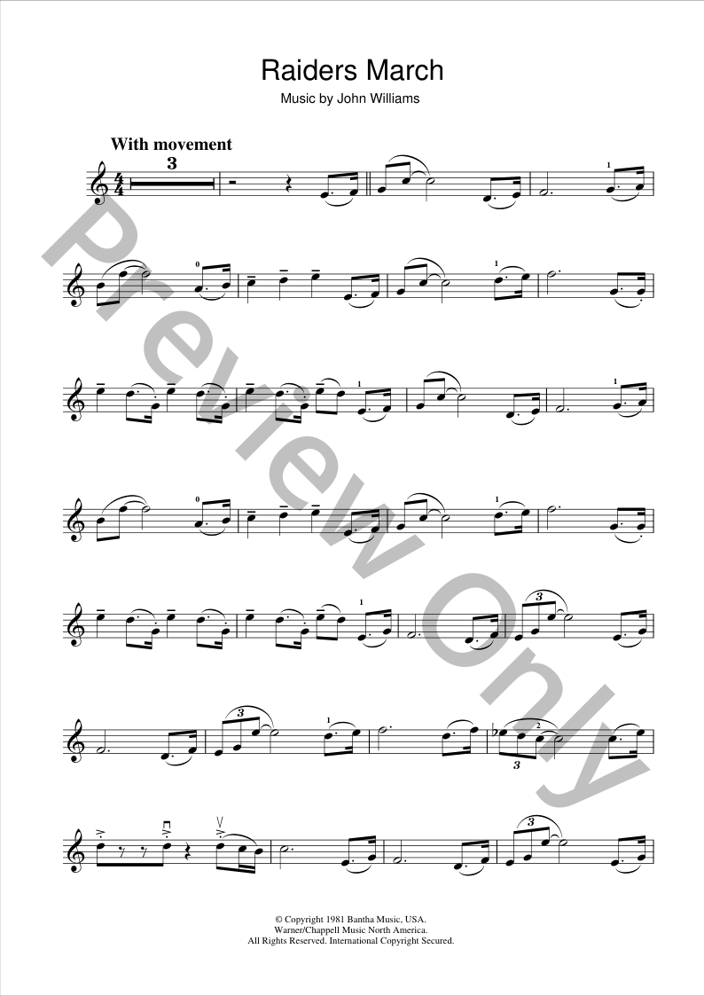 Raiders March Sheet Music | J.W. Pepper