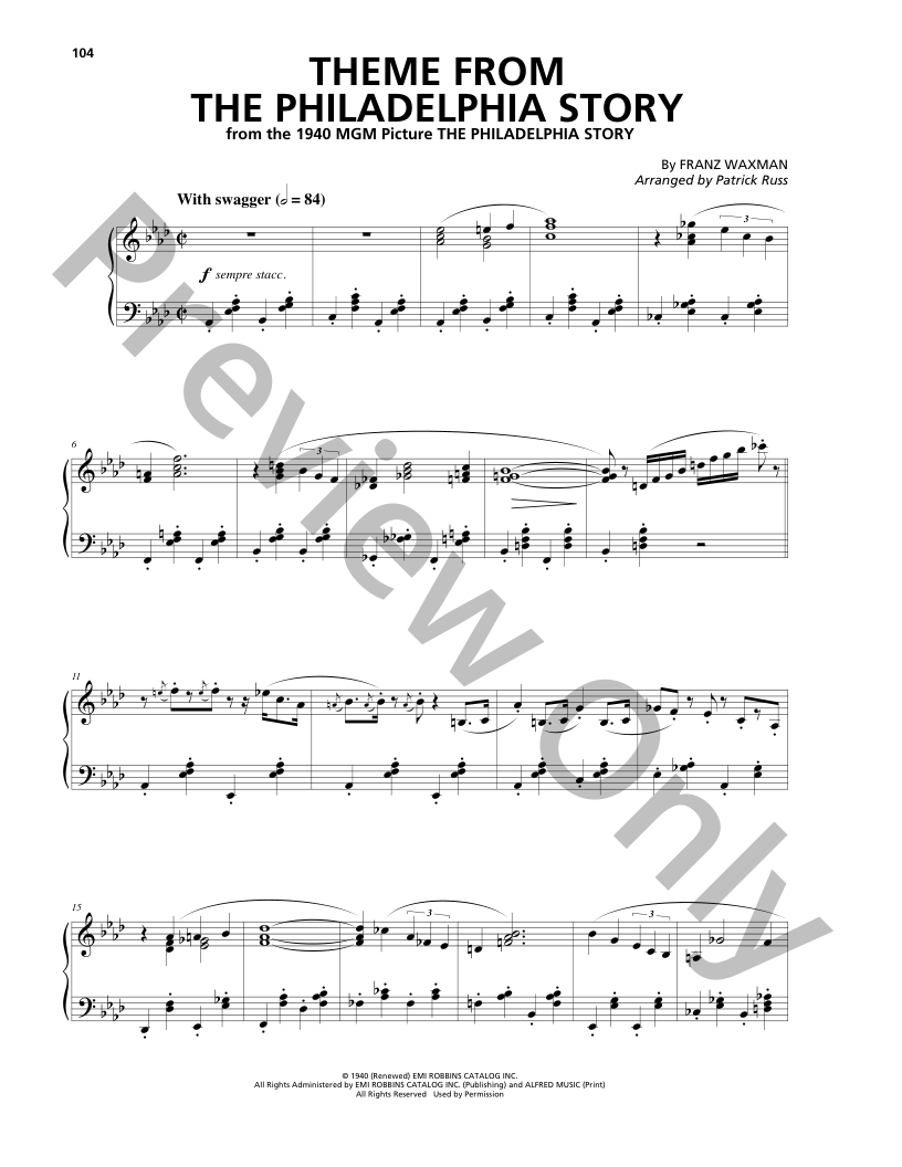 Theme From The Philadelphia Story | J.W. Pepper
