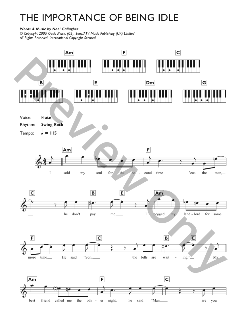 The Importance Of Being Idle | J.W. Pepper