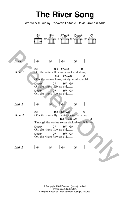 The River Song Guitar/Fretted Sheet Music | J.W. Pepper