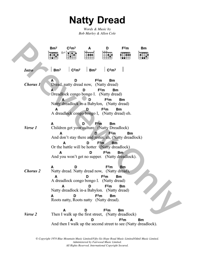 Natty Dread | J.W. Pepper