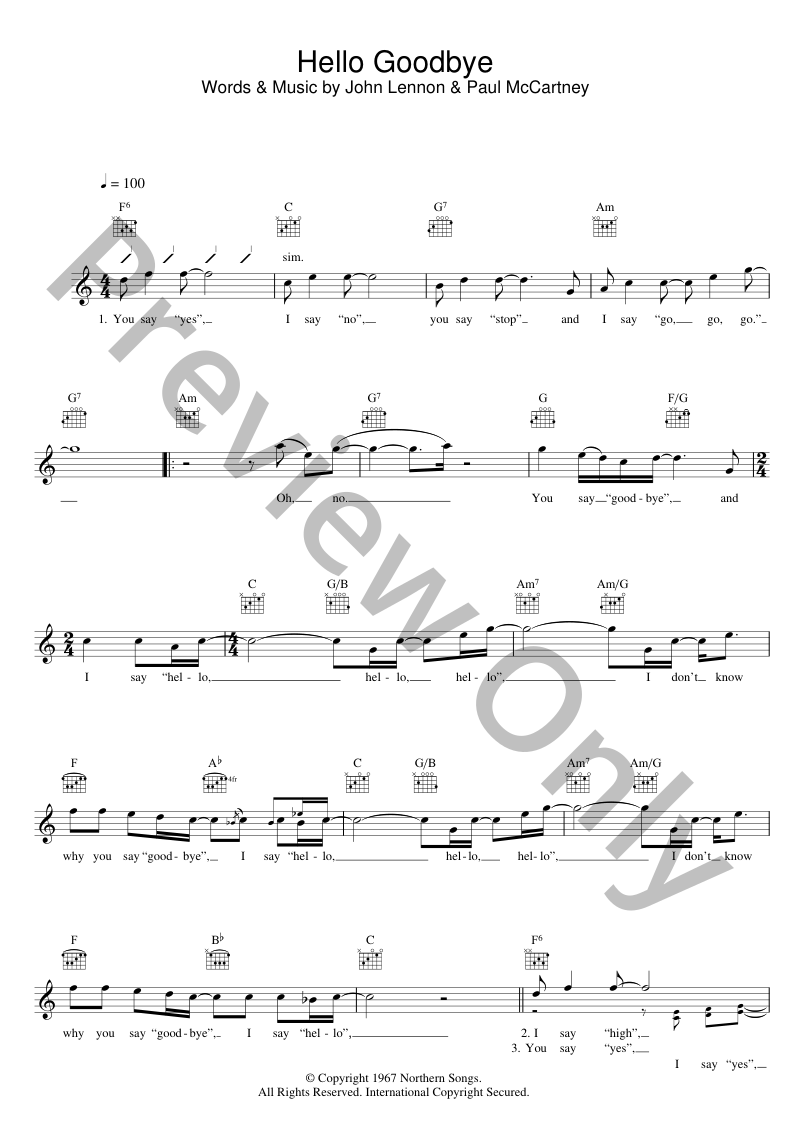 Hello Goodbye | J.W. Pepper