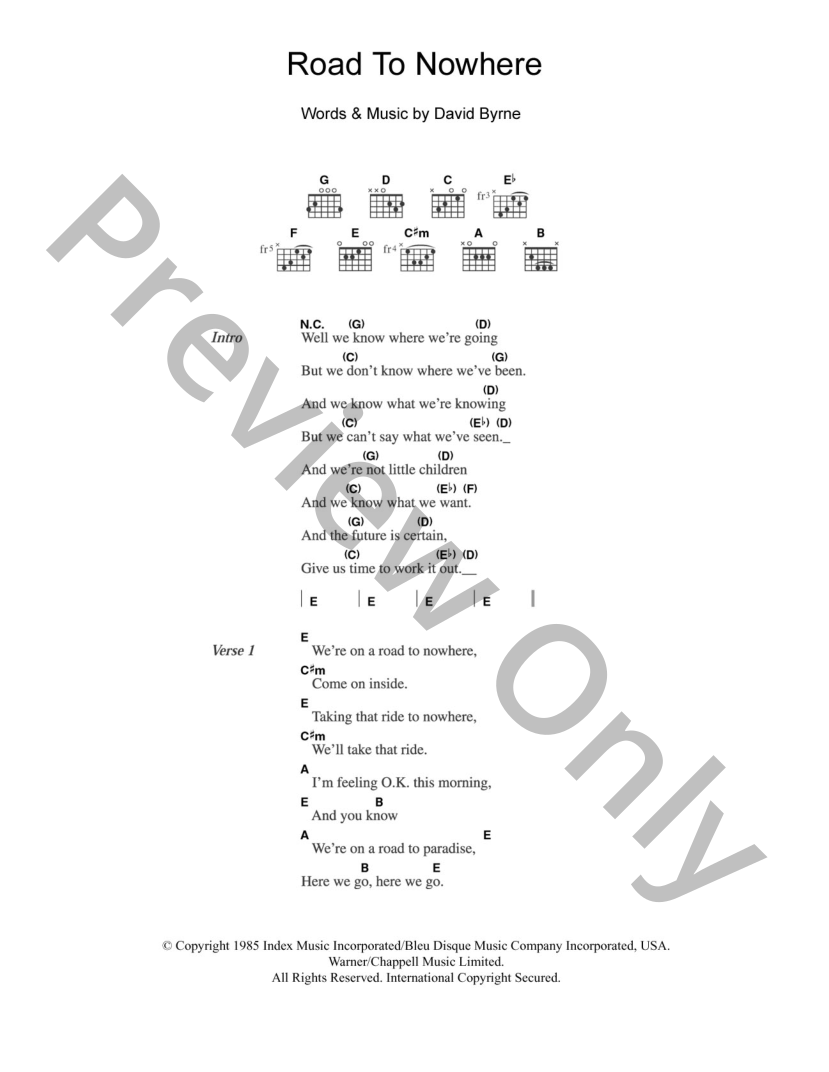 Road To Nowhere | J.W. Pepper