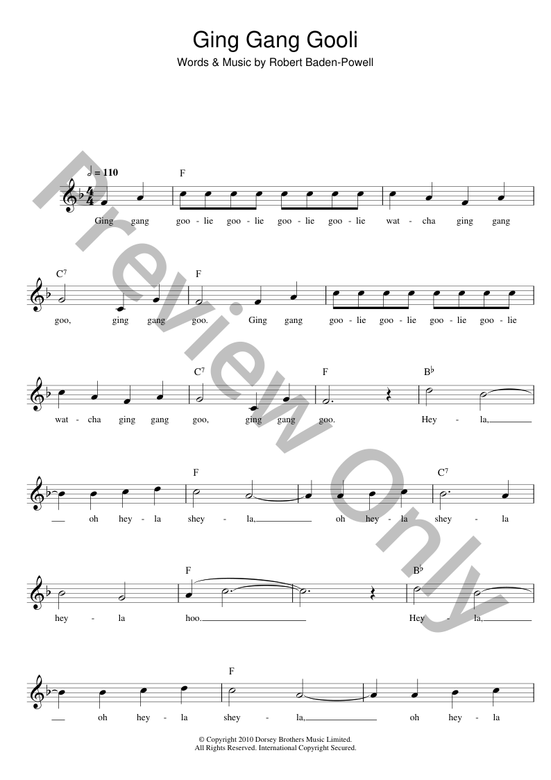 Ging Gang Gooli | J.W. Pepper