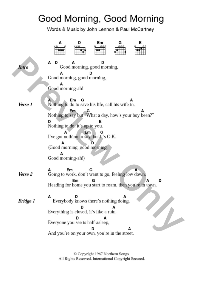 Good Morning Good Morning | J.W. Pepper