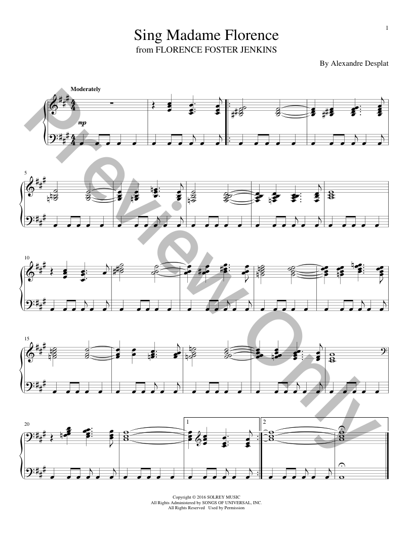 Sing Madame Florence | J.W. Pepper