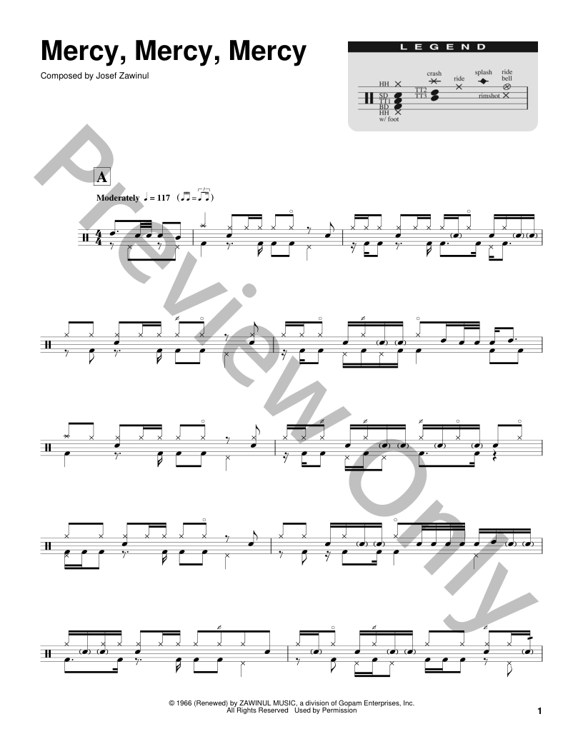 Mercy, Mercy, Mercy Sheet Music | J.W. Pepper