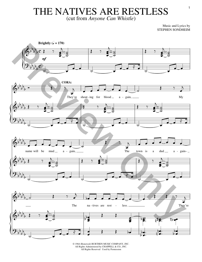 The Natives Are Restless P/V/G Sheet Music | J.W. Pepper