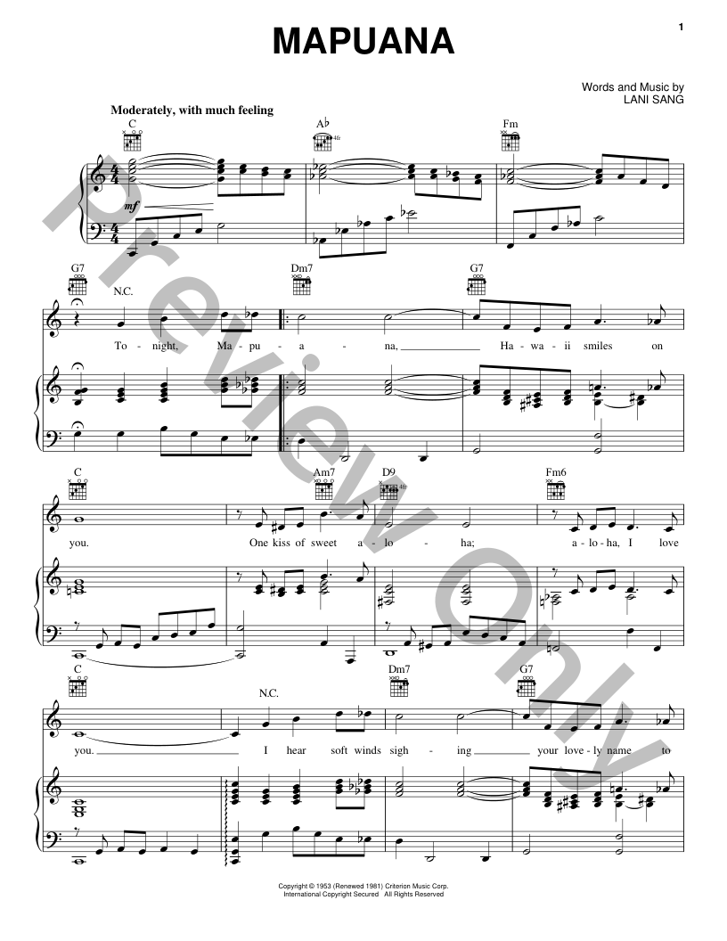 Mapuana | J.W. Pepper