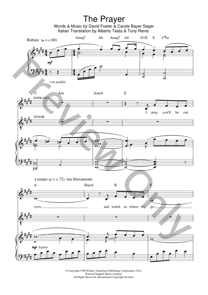 The Prayer | J.W. Pepper