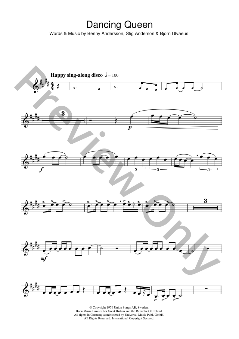 Dancing Queen Sheet Music | J.W. Pepper