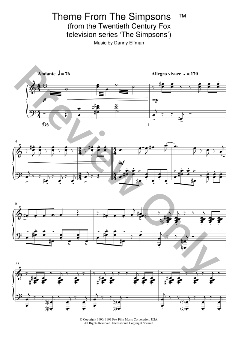 Theme From The Simpsons | J.W. Pepper