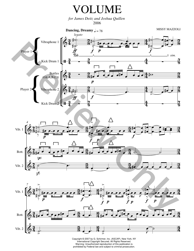 Volume (two vibraphone version) | J.W. Pepper