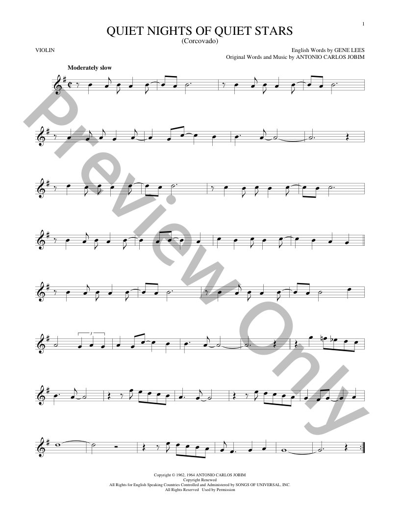 Quiet Nights Of Quiet Stars (Corcovado) | J.W. Pepper