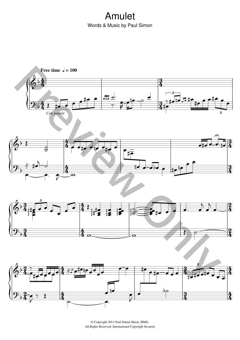 Amulet Piano Sheet Music | J.W. Pepper