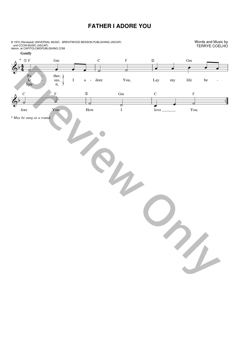 Father I Adore You | J.W. Pepper