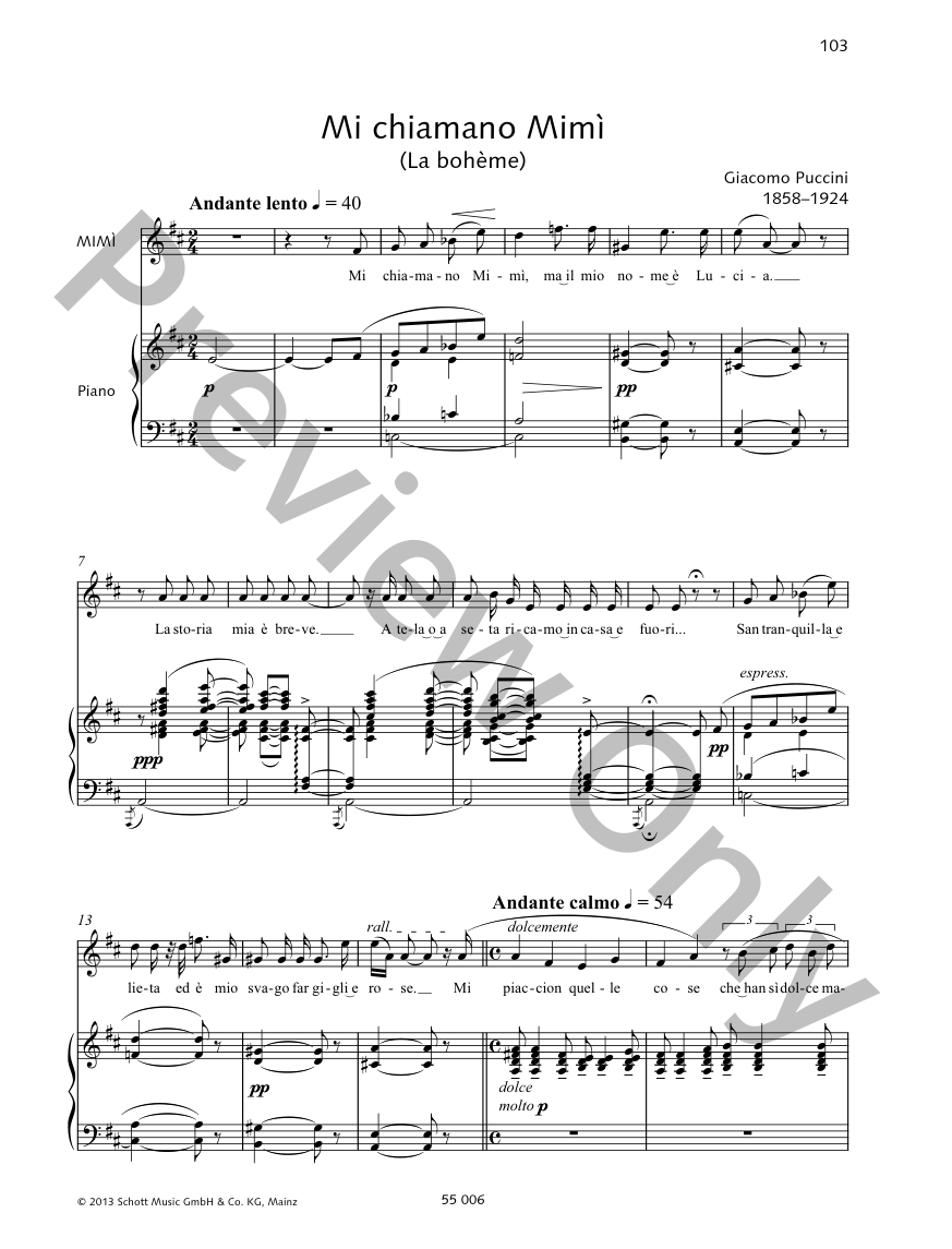 Mi Chiamano Mimi | J.W. Pepper