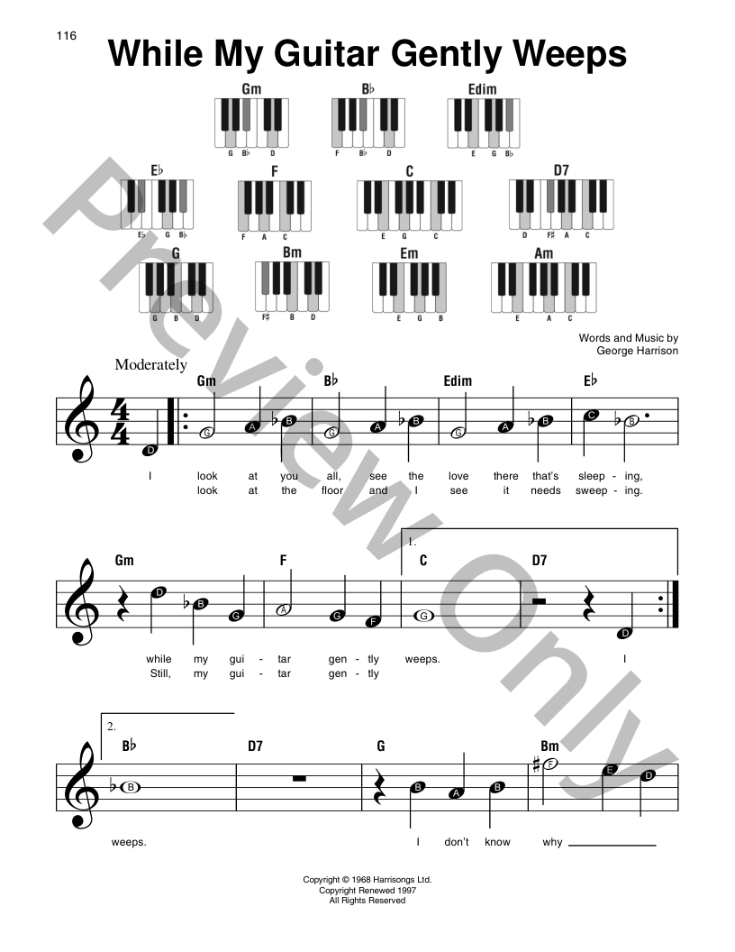 While My Guitar Gently Weeps | J.W. Pepper