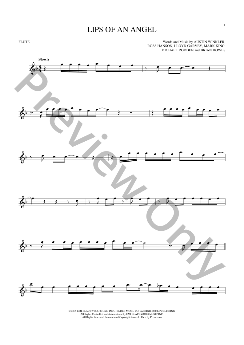 Lips Of An Angel | J.W. Pepper