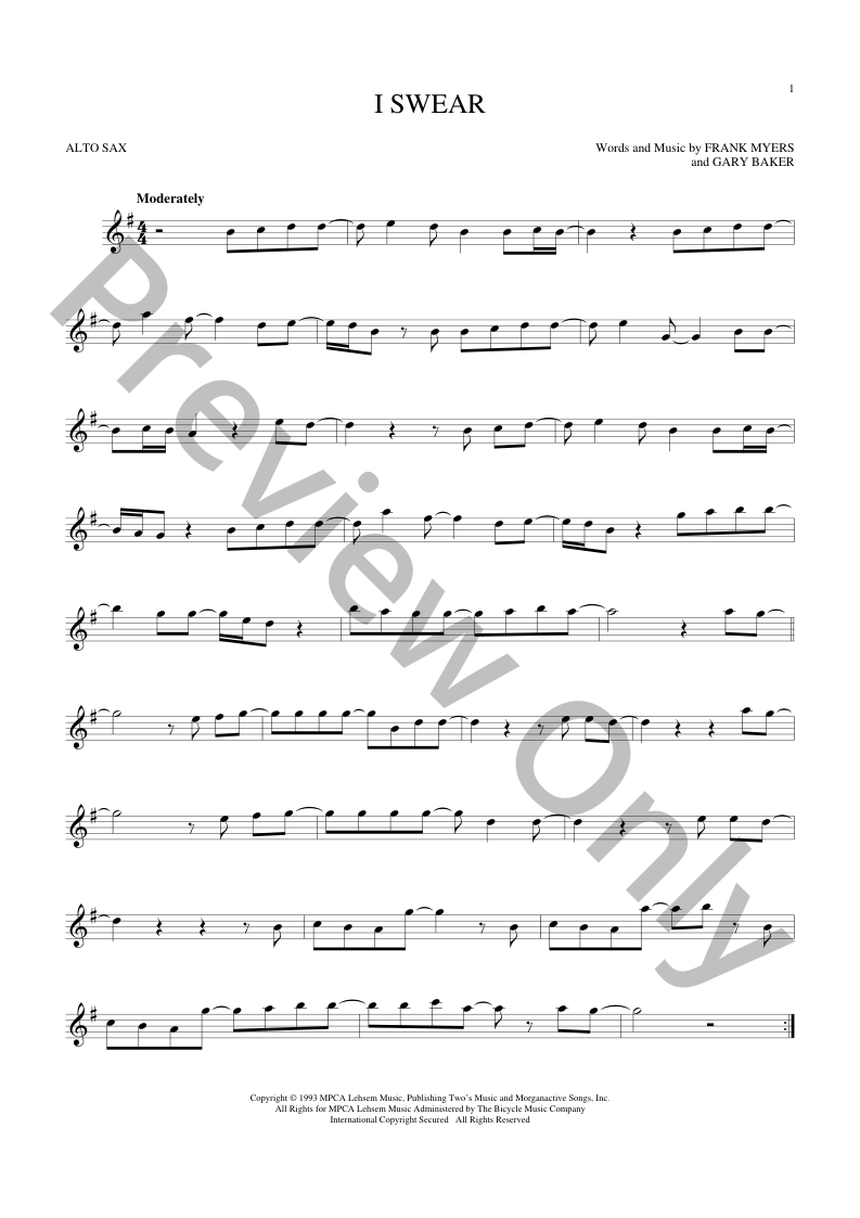 I Swear | J.W. Pepper