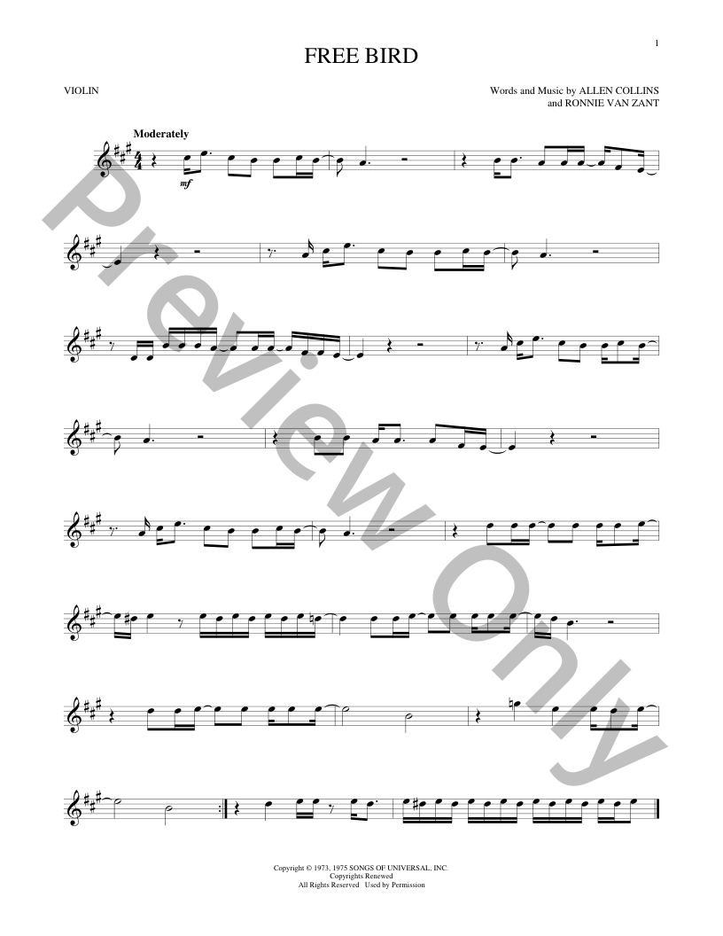 Free Bird Sheet Music | J.W. Pepper